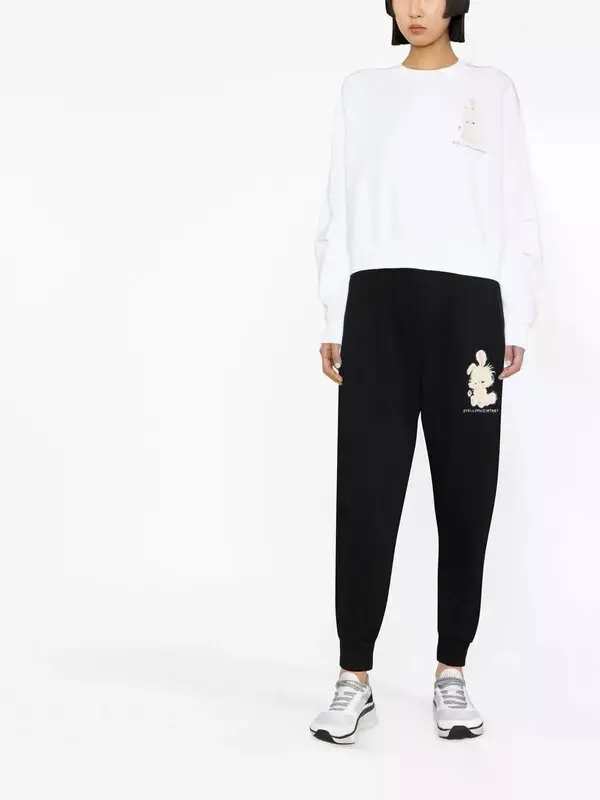 Stella McCartney Graphic Print Tapered Track Pants - Black