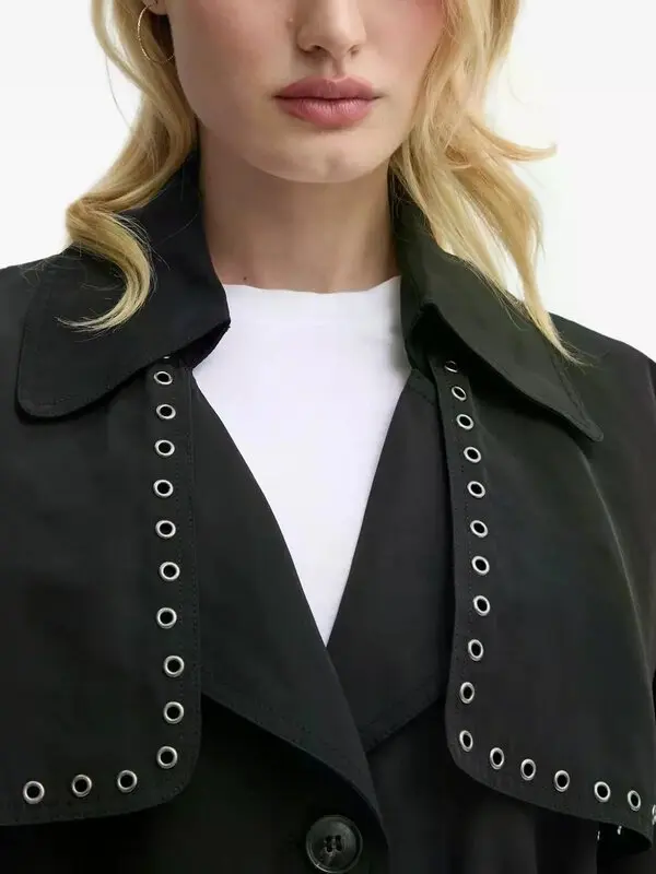 BRUUNS BAZAAR Eyelet Embellishment Belted Coat