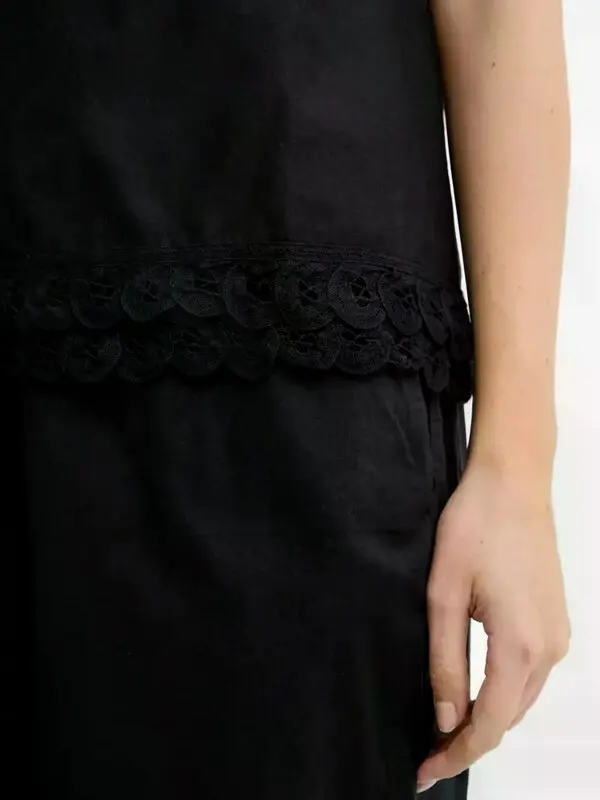 BY MALENE BIRGER Lace Trimmed Drawstring Top
