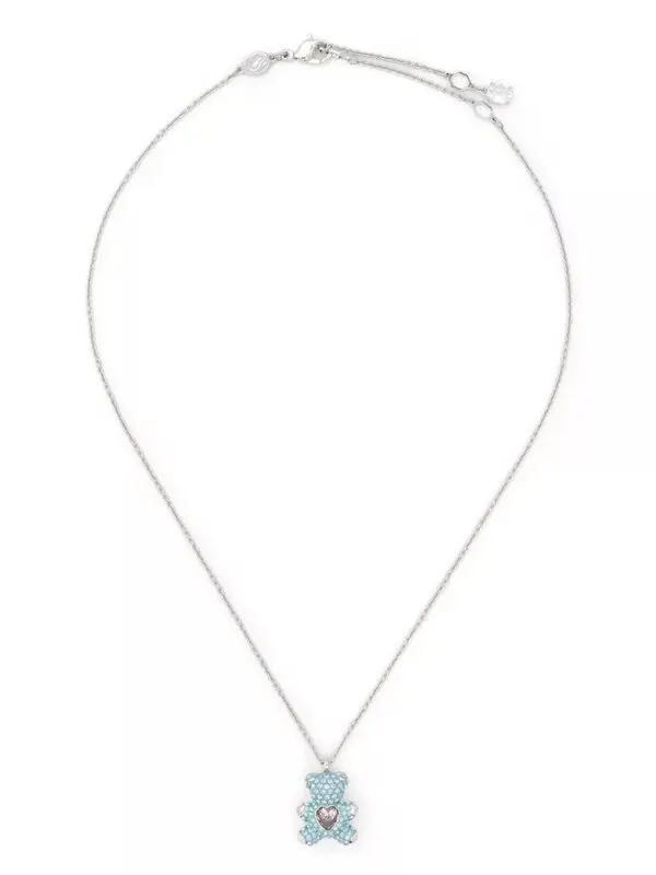 SWAROVSKI Teddy Heart Necklace - Silver