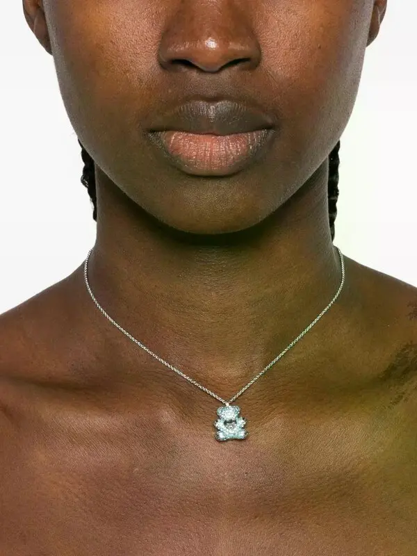 SWAROVSKI Teddy Heart Necklace - Silver
