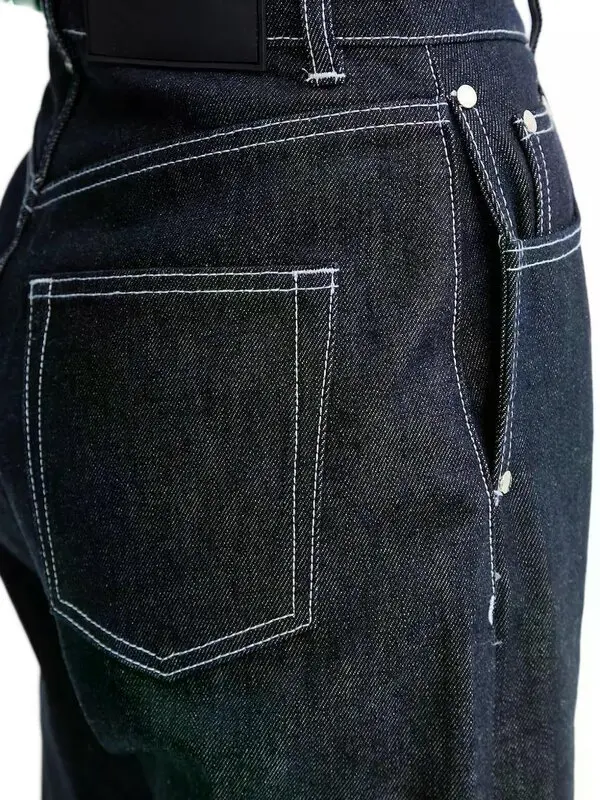 Sunnei Dark Contrast Stitch High Waist Jeans
