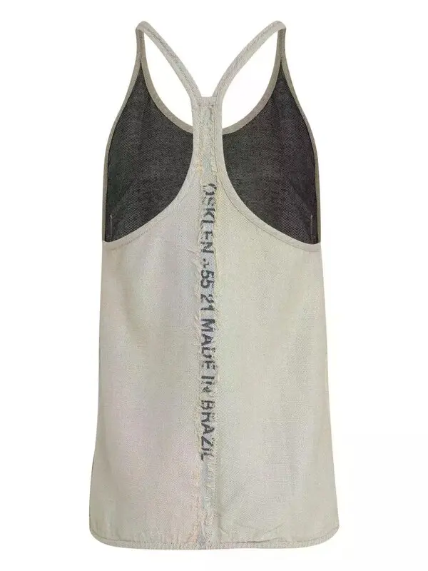 OSKLEN Sleeveless Crewneck Top With Embroidered Logo Detail