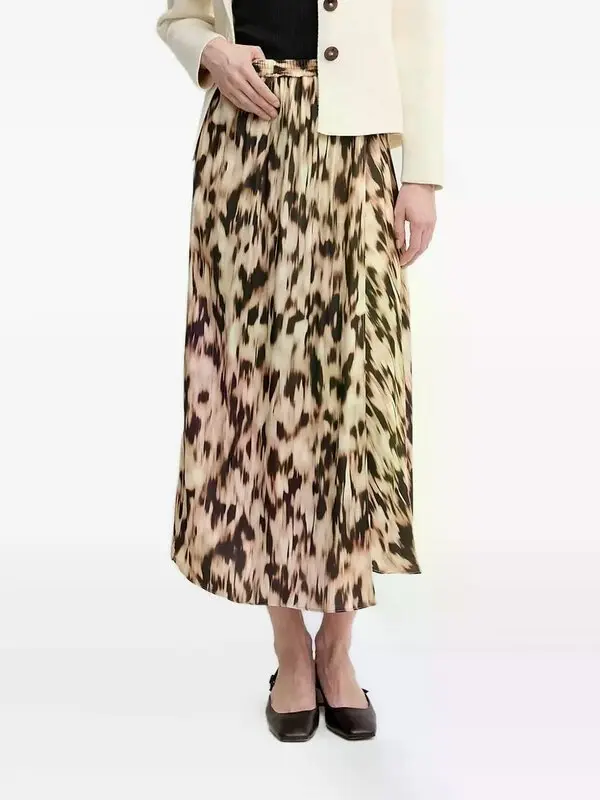 PEDRO DEL HIERRO A-line Printed Skirt - Brown