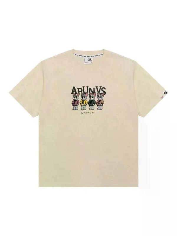 A BATHING APE Bulldog Graphic-print T-shirt - Neutrals