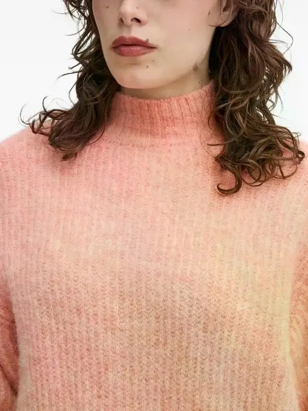 American Vintage Mock Neck Balloon Sleeve Sweater