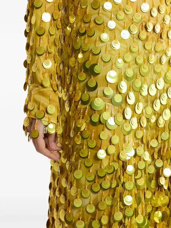 Etro Embellished Silk Maxi Dress - Yellow
