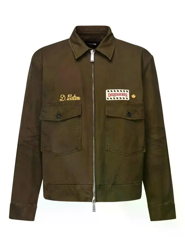 Dsquared2 Embroidered Patch Zip-up Jacket