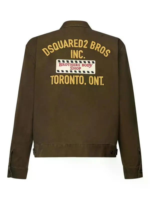 Dsquared2 Embroidered Patch Zip-up Jacket