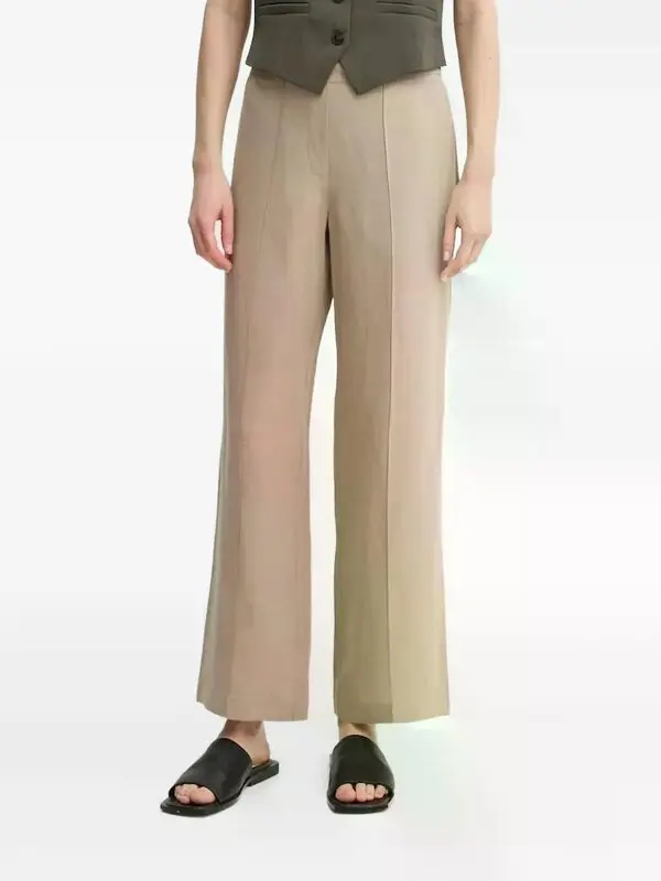 SAMSOE SAMSOE Elasticated Pleated-front Trousers - Neutrals