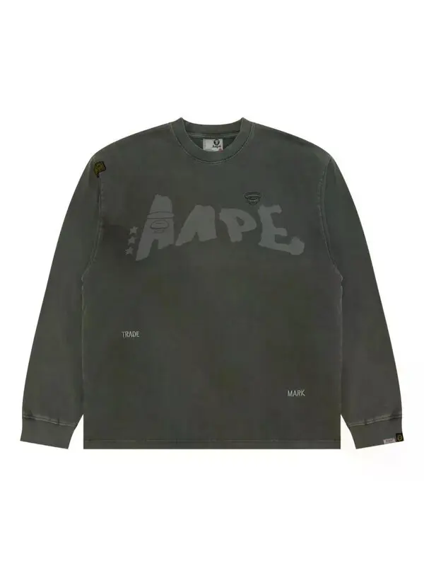 AAPE BY *A BATHING APE Aape-logo Long-sleeve T-shirt - Green