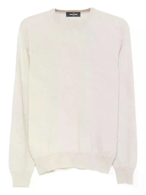 GRAN SASSO Crew-neck Cashmere Sweater - Neutrals