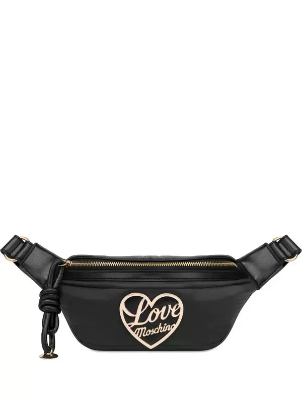 Moschino Logo-plaque Belt Bag - Black