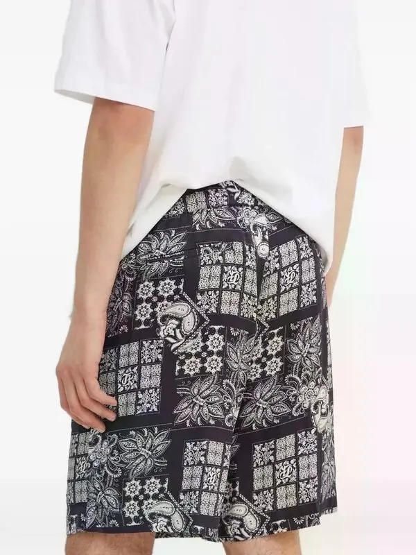 The Kooples Paisley Patterned Shorts - Blue