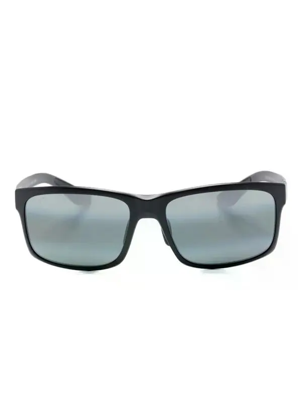 Maui Jim Pokowai Arch Rectangle Frame Sunglasses - Black