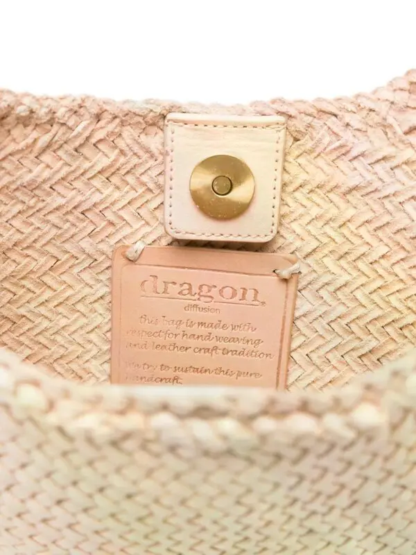 Dragon Diffusion Braided Leather Shoulder Bag