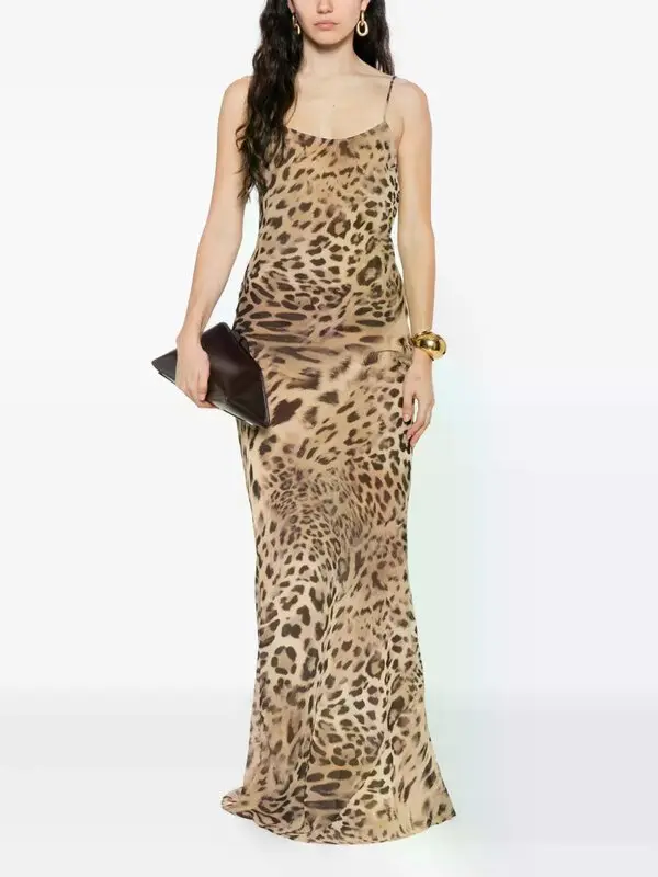 Andamane Animal-print Slip Dress - Neutrals