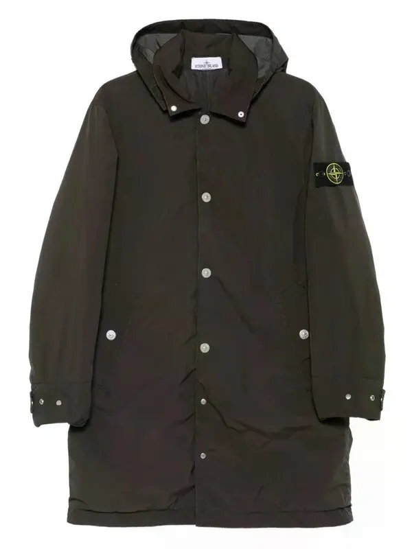 Stone Island Hooded Buttoned Coat