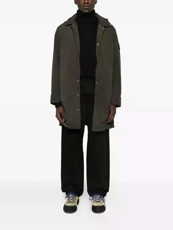 Stone Island Hooded Buttoned Coat