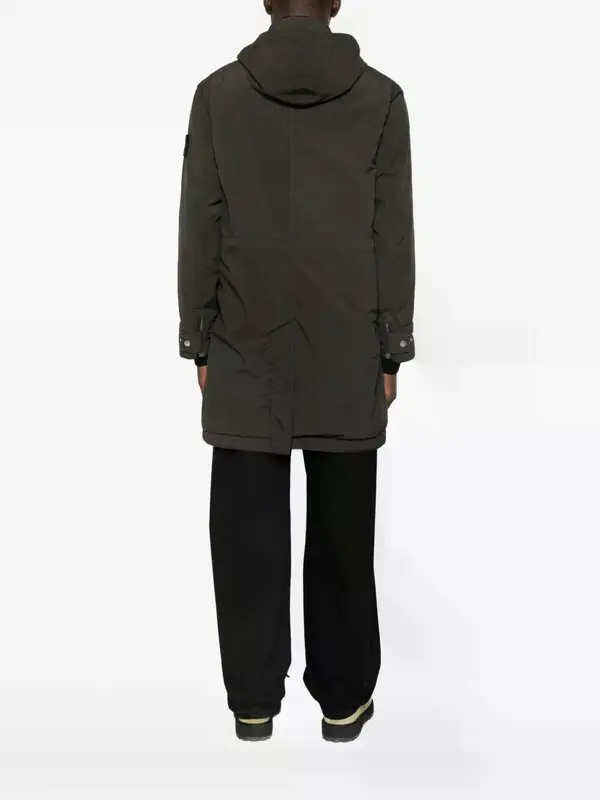 Stone Island Hooded Buttoned Coat
