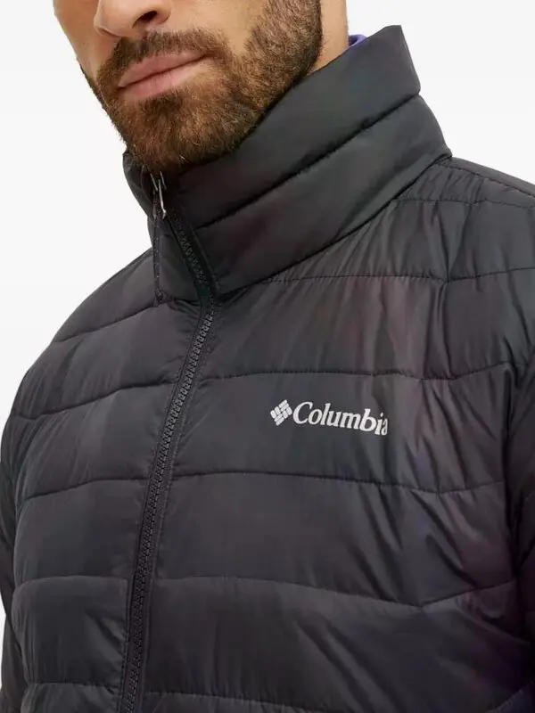 Columbia Quilted Jacket With High Neck - Blue