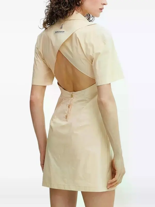 Patrizia Pepe Button-fastening Mini Dress - Neutrals