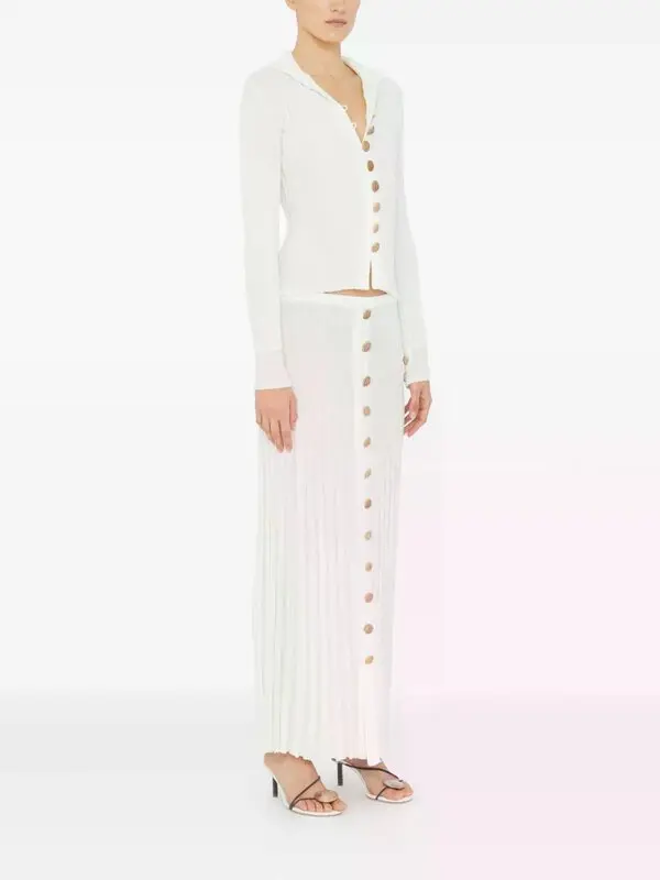 Christopher Esber Ribbed Knit Cardigan With Spiral Buttons