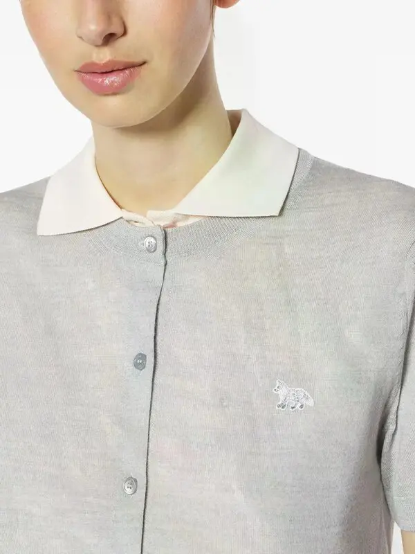 Maison Kitsuné Baby Fox Embroidered Cardigan