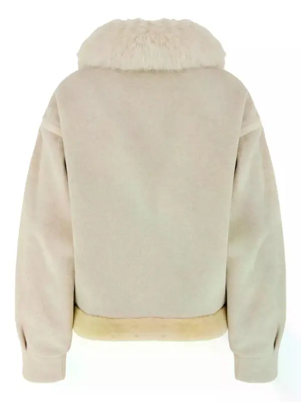 AVA ADORE Faux Fur Trimmed Zip-up Jacket