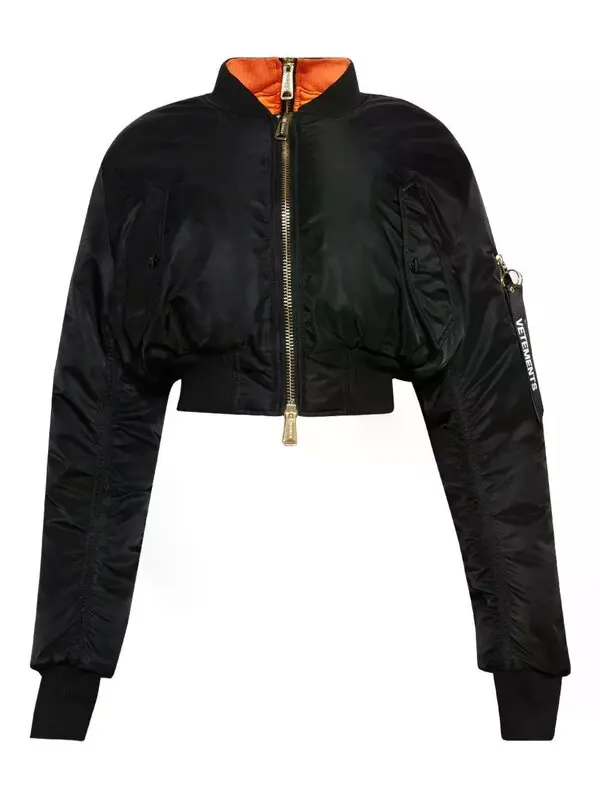 Vetements Double Zip Bomber Jacket - Black