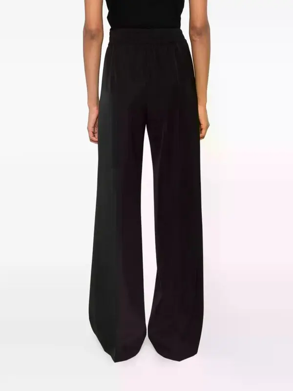 Dolce & Gabbana Elastic Waist Straight Leg Wool Trousers