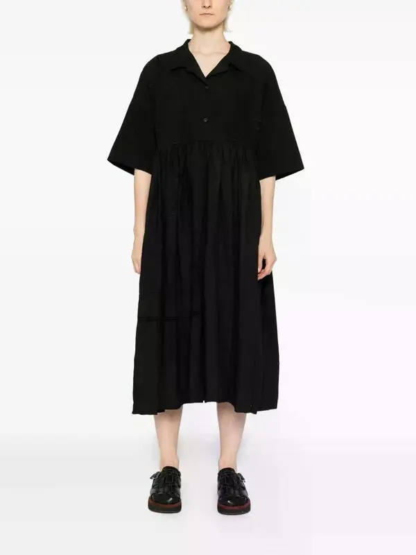 By Walid Cotton Collared Midi Dress