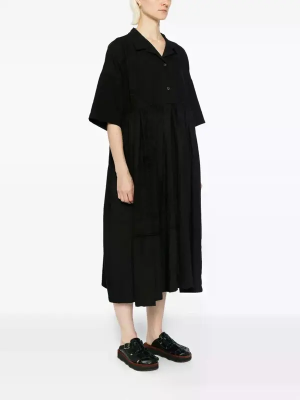 By Walid Cotton Collared Midi Dress