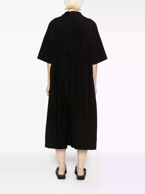 By Walid Cotton Collared Midi Dress