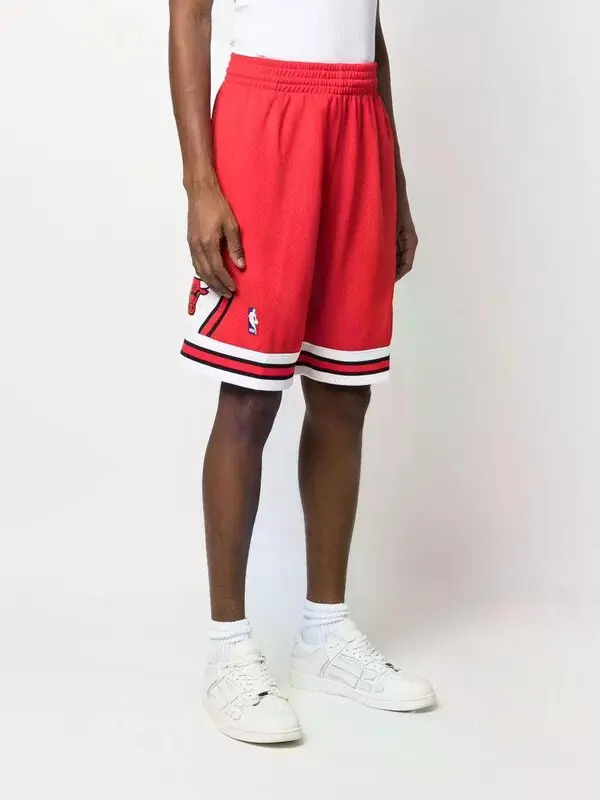 Mitchell & Ness Nba Chicago Bulls Track Shorts - Red