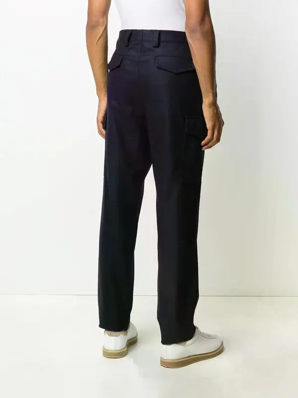 Brunello Cucinelli Cotton-wool Blend Straight Leg Trousers