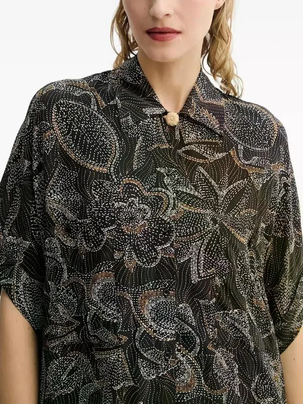 SESSUN Embroidered Print Shirt