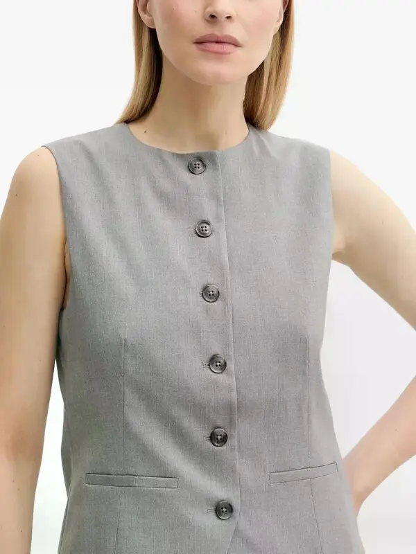 SAMSOE SAMSOE Samsøe Samsøe Button-fastening Sleeveless Top - Grey