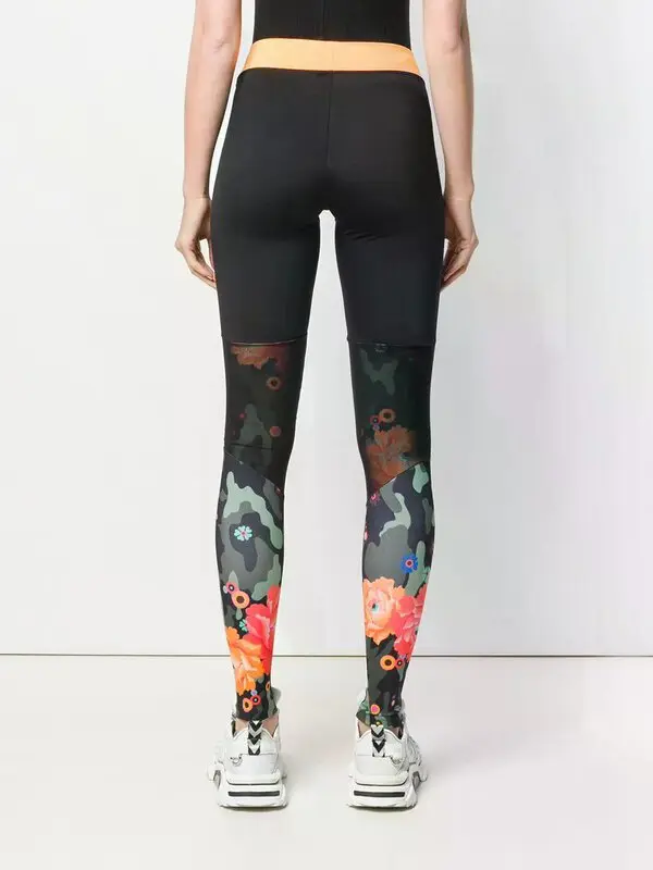 PUMA And Orange Contrast Waistband Leggings
