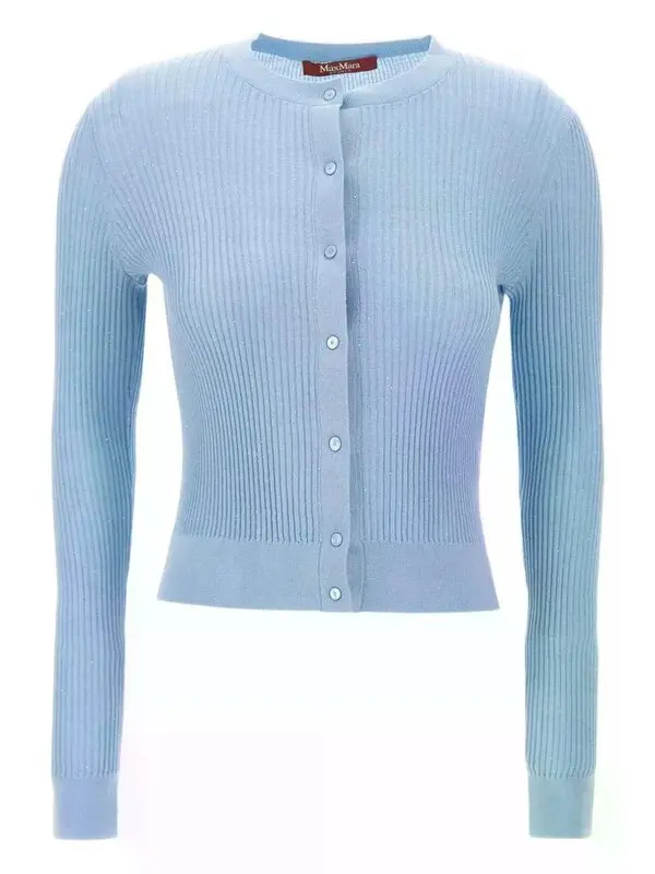 Max Mara Sequin-embellished Ribbed Cardigan