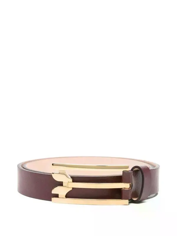 Victoria Beckham Leather Buckle Belt - Red