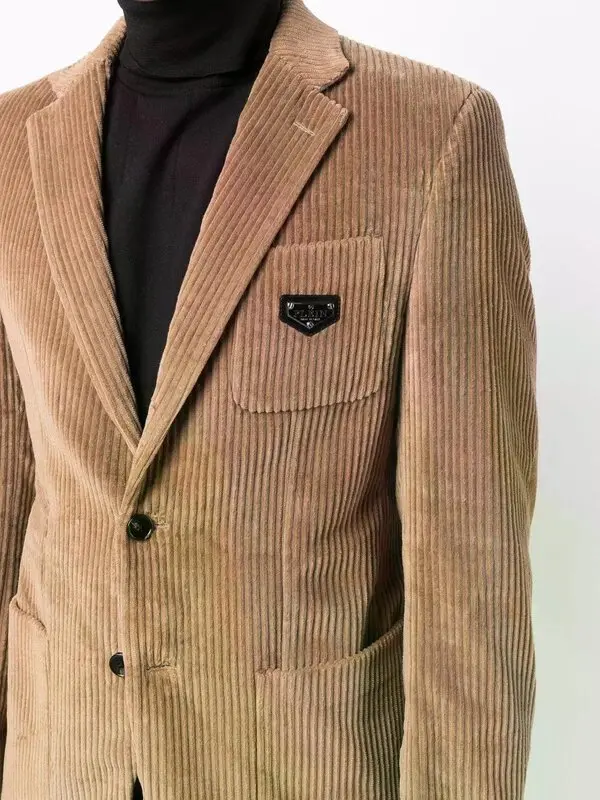 Philipp Plein Single-breasted Corduroy Blazer