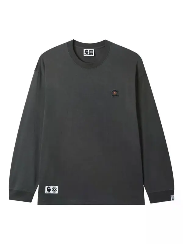 FINGERCROXX Logo-patch Long-sleeved Sweatshirt - Grey