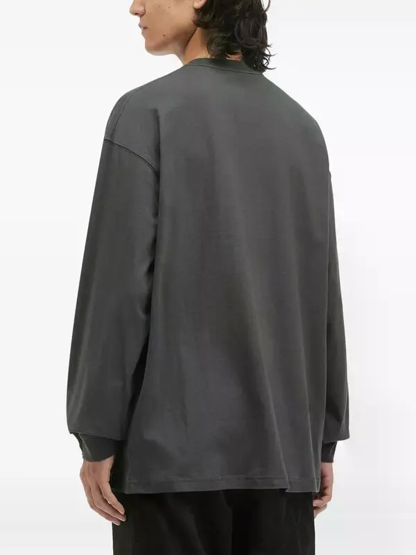 FINGERCROXX Logo-patch Long-sleeved Sweatshirt - Grey