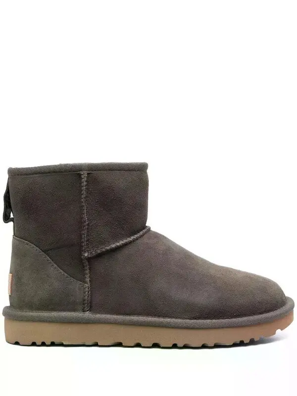 UGG Classic Mini Ii Shearling Ankle Boots - Grey