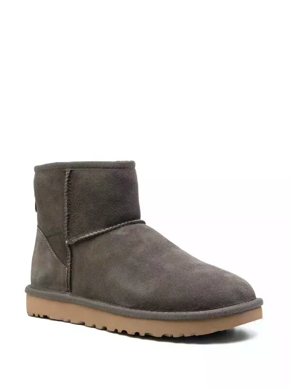 UGG Classic Mini Ii Shearling Ankle Boots - Grey