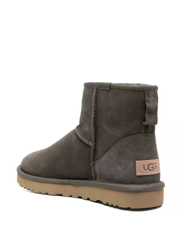 UGG Classic Mini Ii Shearling Ankle Boots - Grey