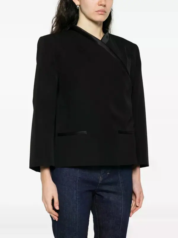 Casablanca Satin-trimmed Wrap Jacket