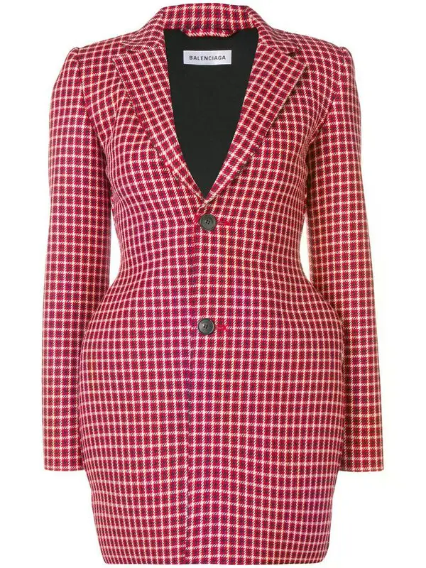 Balenciaga 3d Houndstooth Jacket