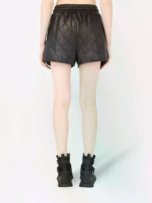 Dolce & Gabbana Quilted Leather Track Shorts
